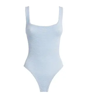 Hunza G Square-neck Swimsuit - Blue