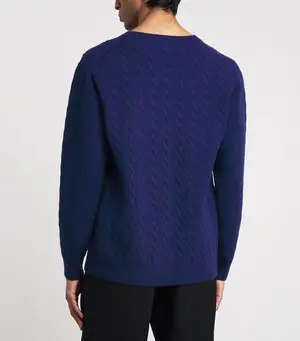TOM FORD Wool Cable-knit V-neck Sweater