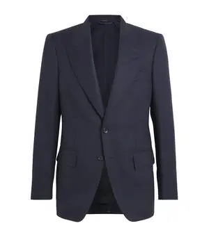 TOM FORD Wool-mohair-silk Shelton Blazer - Navy