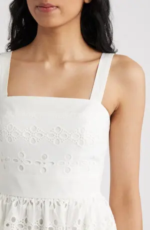 Sam Edelman Cotton Eyelet Midi Dress