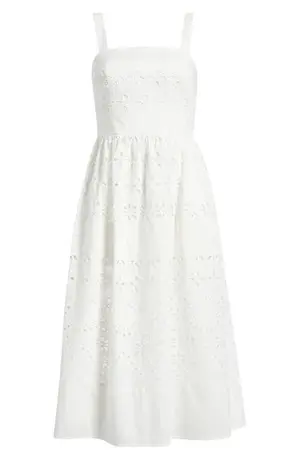 Sam Edelman Cotton Eyelet Midi Dress