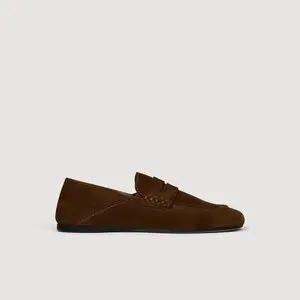 Sandro Suede Loafers - Brown