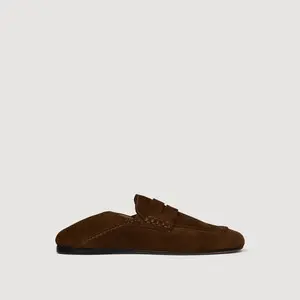 Sandro Suede Loafers - Brown