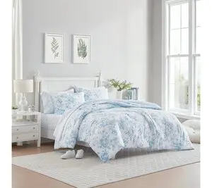 Laura Ashley Delphine Blue 7-pc King Comforter Set - One-color