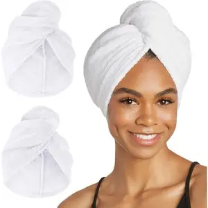 TURBIE TWIST Microfiber Hair Towel 2-pack - White