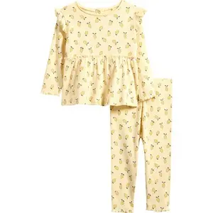 NEXT Lemon Print Peplum Top & Leggings Set