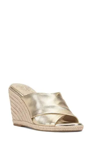 Vince Camuto Fisella Espadrille Wedge Sandal - Egyptian Gold