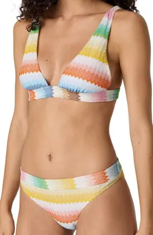 Missoni Bralette Bikini With Dégradé Zigzag Pattern