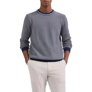 Bugatchi Micro-jacquard Knit Cotton Sweater