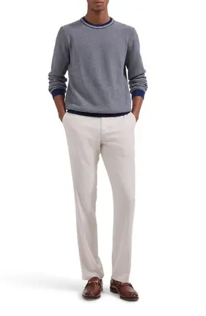 Bugatchi Micro-jacquard Knit Cotton Sweater
