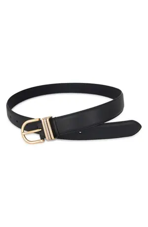 FAVORITE DAUGHTER Triple Ring Leather Belt