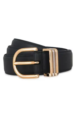 FAVORITE DAUGHTER Triple Ring Leather Belt