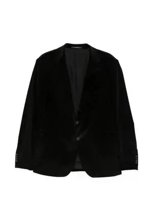 Tagliatore Velvet Blazer - Black