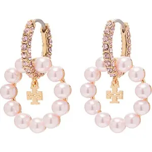 Tory Burch Moondance Faux Hoop Earrings - Pink