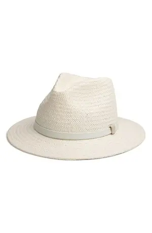 Rag & Bone Packable Straw Fedora - Ivory