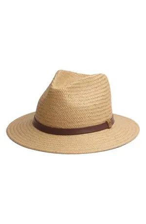 Rag & Bone Packable Straw Fedora - Light Brown