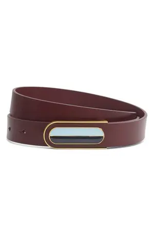Rag & Bone Lenox Leather Belt Deep Plum