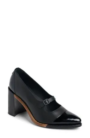 THE OFFICE OF US Miss Eliza Block Heel Pump - Black On Black