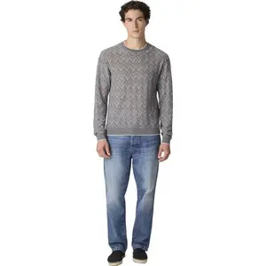 Missoni Crew-neck Cashmere Pullover With Zigzag Pattern - Grey
