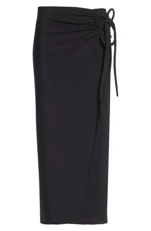 Max Mara Ruched Jersey Wrap Skirt