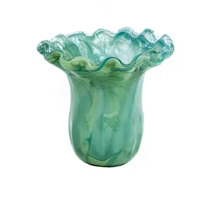 VIETRI Onda Glass Small Tulip Vase - Green