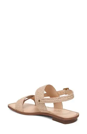 Franco Sarto Leather Sandals - Straw