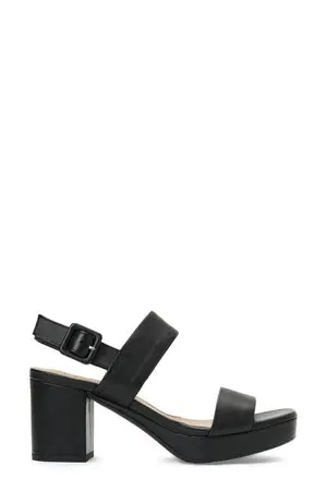 Aquatalia Melly Weatherproof Platform Sandal - Black Leather