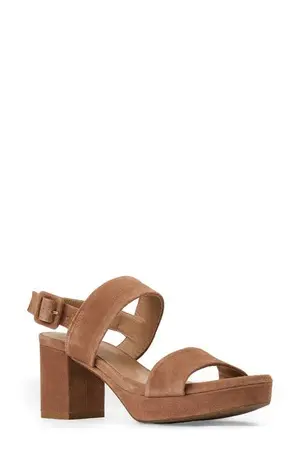 Aquatalia Melly Weatherproof Platform Sandal Clay Suede