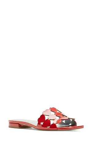 FRANCES VALENTINE Heart Slide Sandal - Red