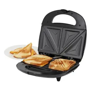 MEGACHEF Electric Compact Aluminum Nonstick Sandwich Maker - Black