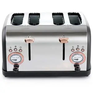 MEGACHEF 4 Slice Wide Slot Toaster With Variable Browning