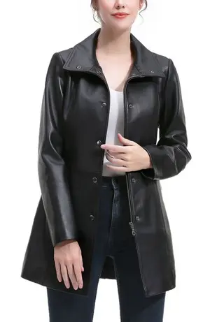 KIMI + KAI Ivy Leather Car Coat