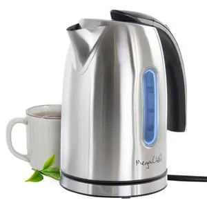 MEGACHEF 1.2lt. Stainless Steel Electric Tea Kettle - Grey