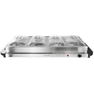 MEGACHEF Buffet Server & Food Warmer With 4 Removable Sectional Trays