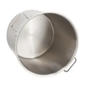 MEGACHEF Professional Kitchen 26.4 Quart Large Round Stainless Steel Stock Pot With Lid