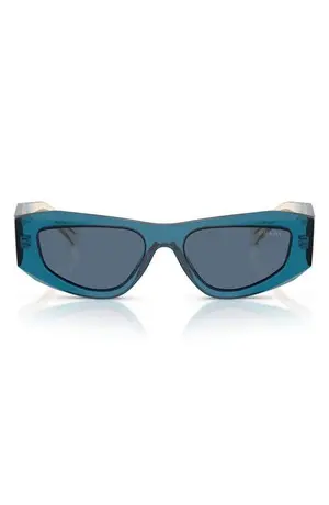 Prada 52mm Pillow Sunglasses - Blue/dark Blue