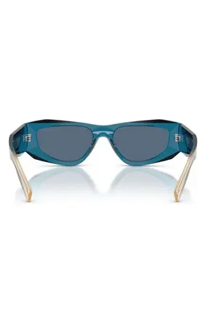 Prada 52mm Pillow Sunglasses - Blue/dark Blue