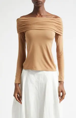 A.L.C. Adeline Off The Shoulder Top - Toffee