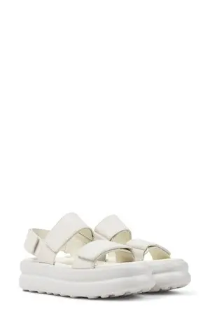 Camper Pelotas Flota Platform Sandal - White Natural