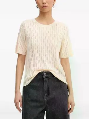 Patrizia Pepe Openwork T-shirt - Neutrals
