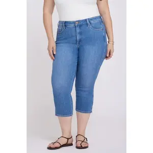 NYDJ Chloe Side Slit Capri Jeans - Blue Paradise