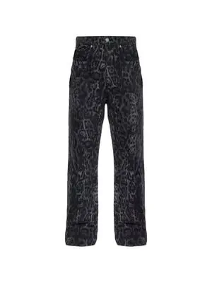 ALLSAINTS Blake Animal-print Jeans - Black
