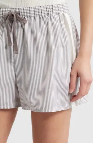 Bernardo Stripe Drawstring Shorts