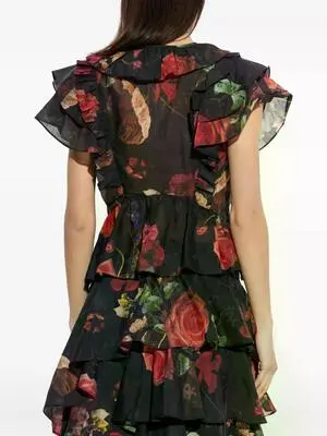 ALLSAINTS Alma Ruffled Floral-print Blouse