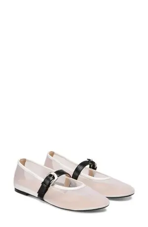 STUART WEITZMAN Sai Bareitall Mary Jane - White/blanco/black