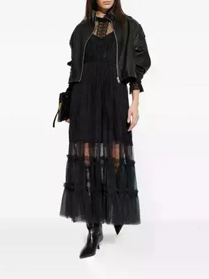 ALLSAINTS Nita Ruffled Midi Dress