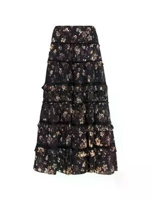 ALLSAINTS Floral Print Maxi Skirt