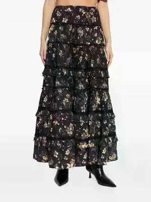 ALLSAINTS Floral Print Maxi Skirt