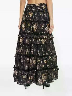 ALLSAINTS Floral Print Maxi Skirt