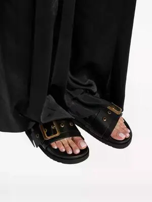 ALLSAINTS Ellie Buckle Sandals - Black
